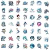 Amazon.com: Popeoiuh 50pcs Dolphin Sticker Pack- Cute Dolphin Decals ...