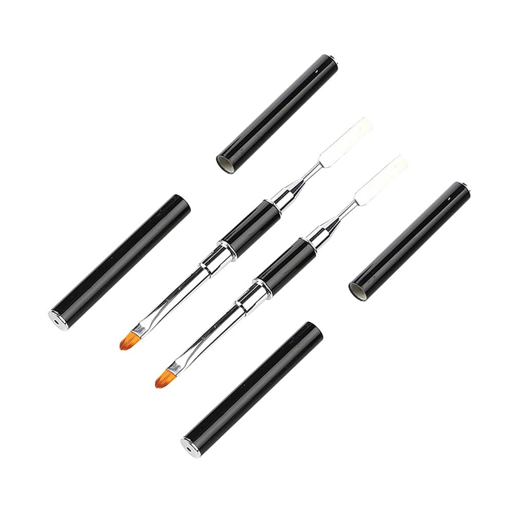 Amazon.com : 2 Pcs Stainless Steel Nail Brush Polygel Picker Brush ...