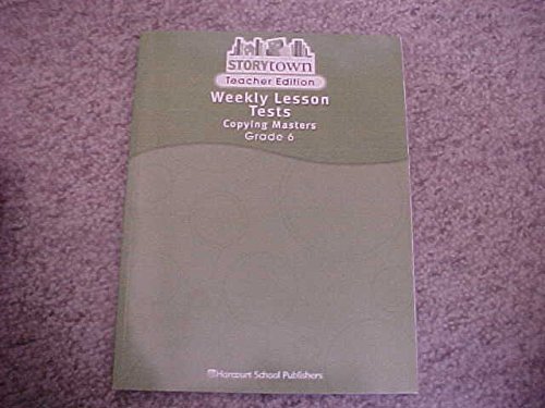 Amazon.com: Weekly Lesson Tests: Copying Masters, Grade 6 (Storytown ...
