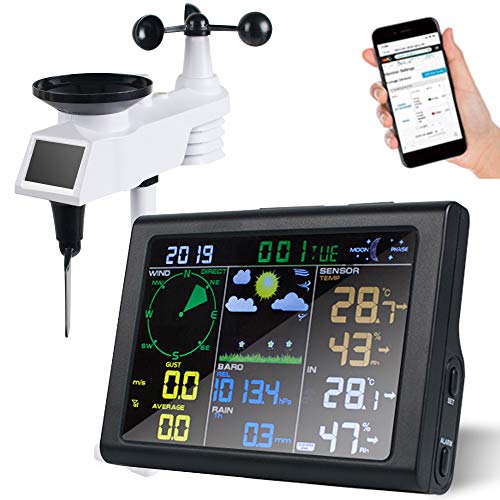 WiFi Smart Weather Station, IXAER Professional Wireless Weather Station ...