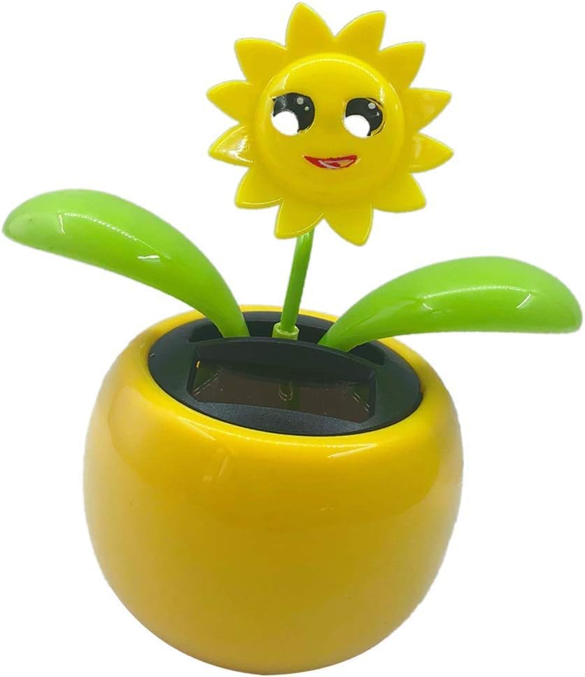 Solar Powered Flip Flap Dancing Flower Toy for Car Dashboard Decor ...