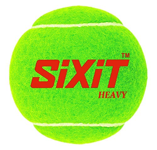 SiXiT Cricket Tennis Ball Green Heavy - Pack of 6|Rubber Ball for ...