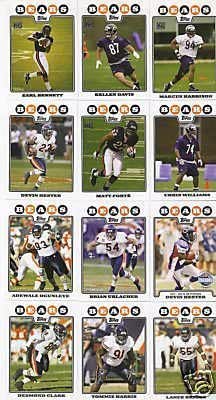 Amazon.com: Chicago Bears Football Cards - 4 Years Of Topps Complete ...