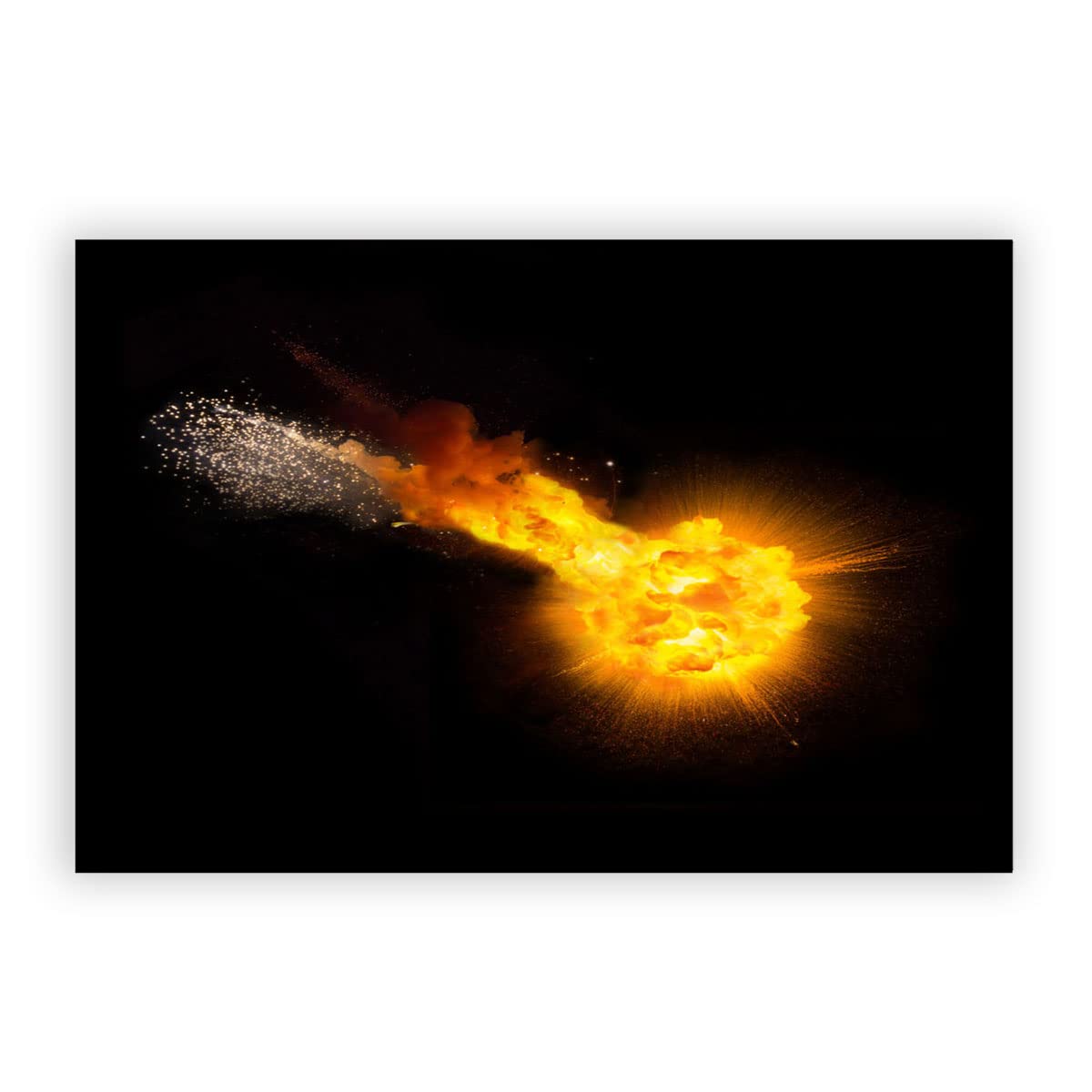 Fireball Black Background