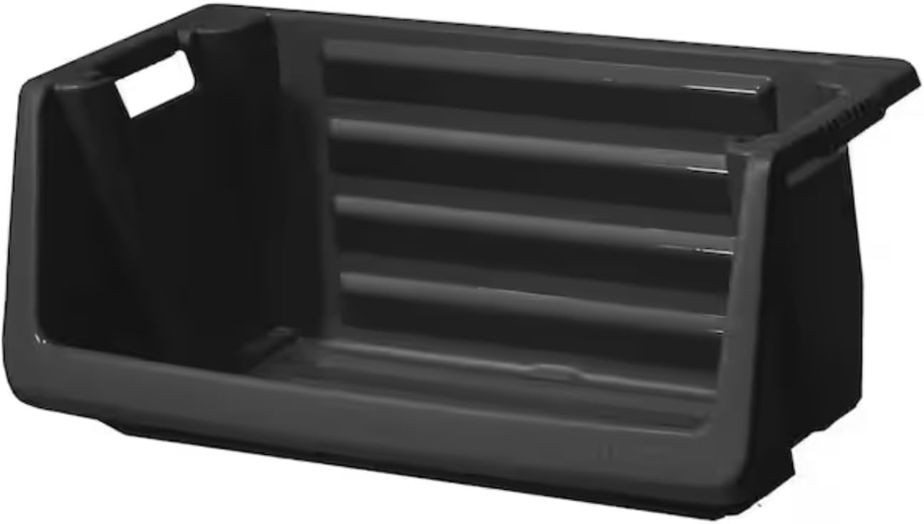 Amazon.com - 55 Gallon Stackable Storage Bin, Black, Heavy Duty, Space ...