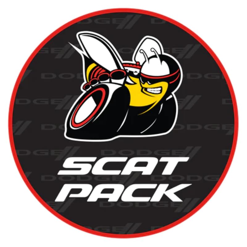 Amazon.com: Dodge Scat Pack Premium Vinyl Screen Printed Round Sticker ...