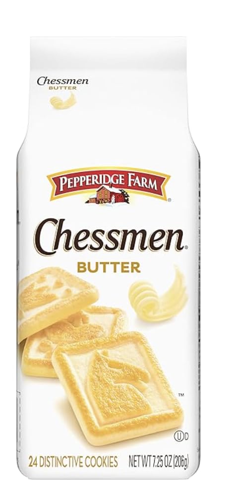 Amazon.com: Pepperidges Farms Chessmen Butter Cookies, 7.25 OZ Bag w/JS ...
