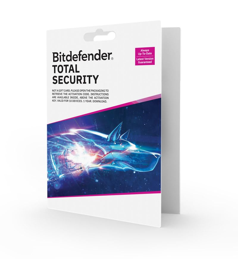 Bitdefender Total Security 2025 | 10 Device | 1 year Subscription | PC ...