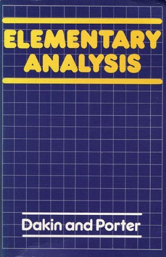 Elementary Analysis: A. Dakin: 9780713518481: Amazon.com: Books