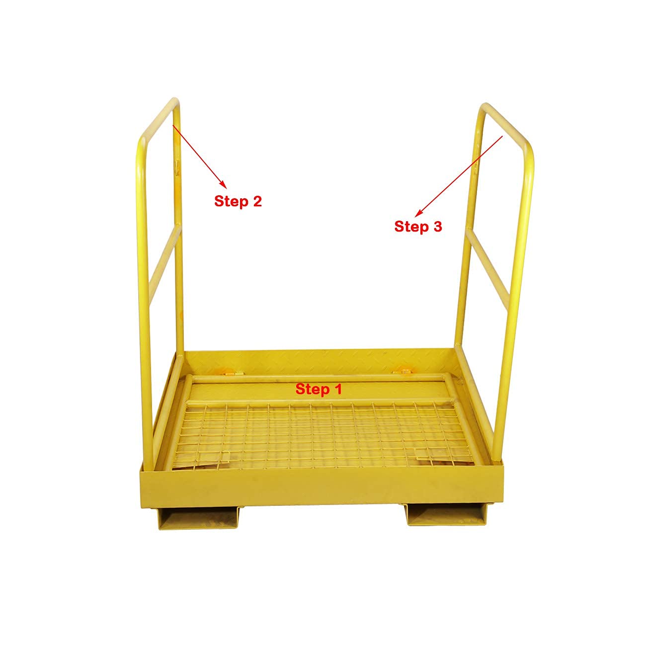 Buy Forklift Safety Cage Aerial Rails 36"x36" inch Heavy Duty Steel ...