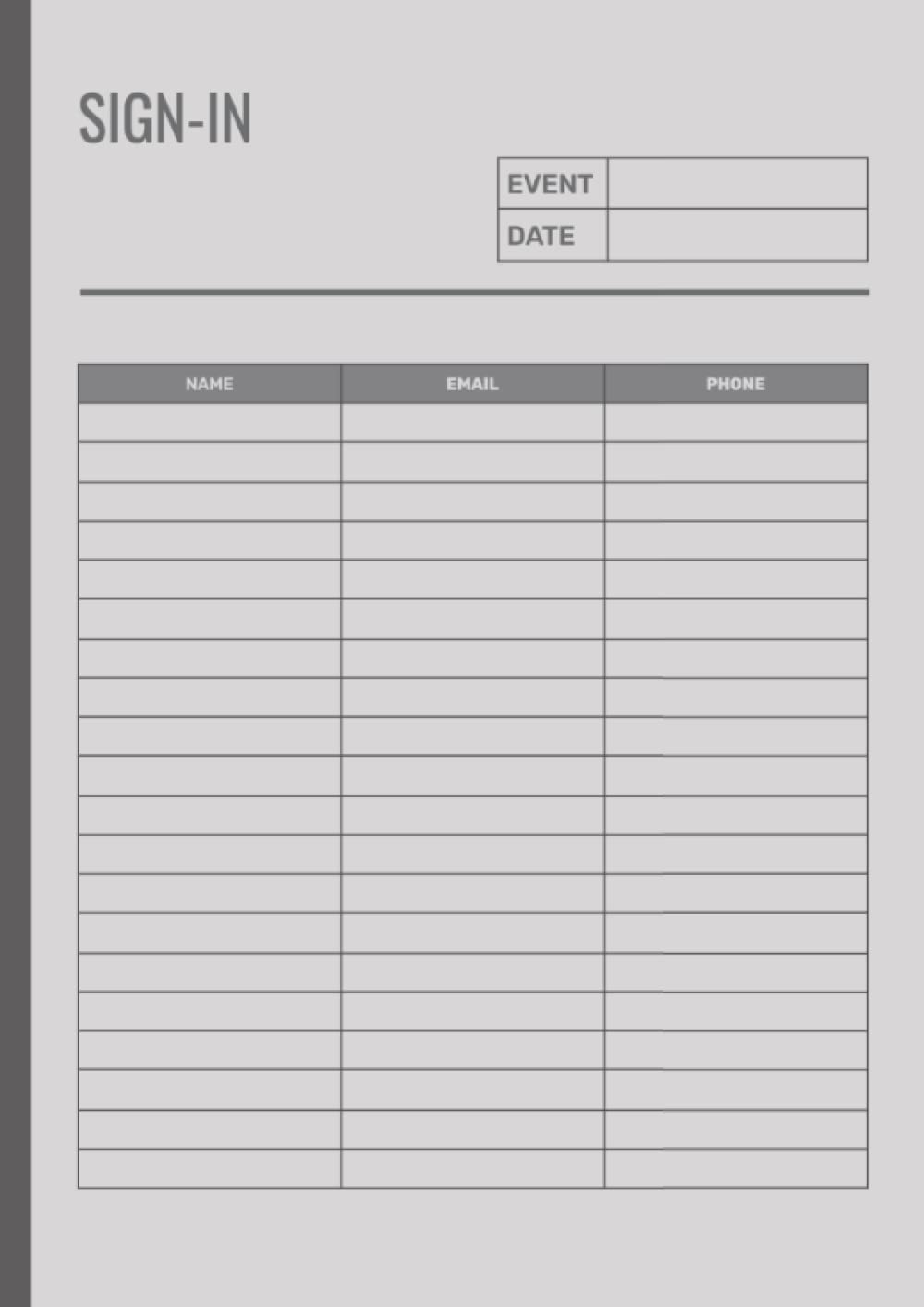 Amazon.com: Sign In: Guest Event Register - Visitor Log book for ...