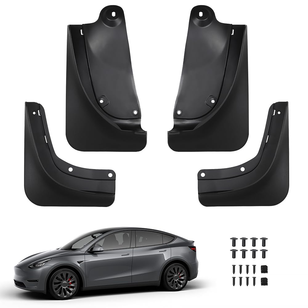 Buy Peleus Upgraded Aerodynamic Mud Flaps for Tesla Model Y 2024 2023 ...