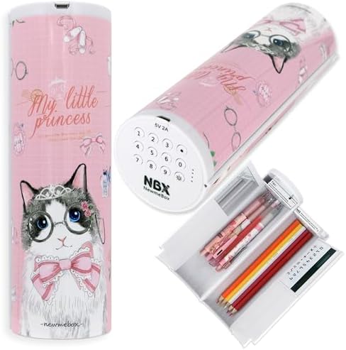 Amazon.com : Lockable Pencil Case with Calculator, Standing Cylinder ...