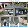 Amazon.com : HHOK 25x13FT Carport Heavy Duty Canopy Storage Shed, Extra ...