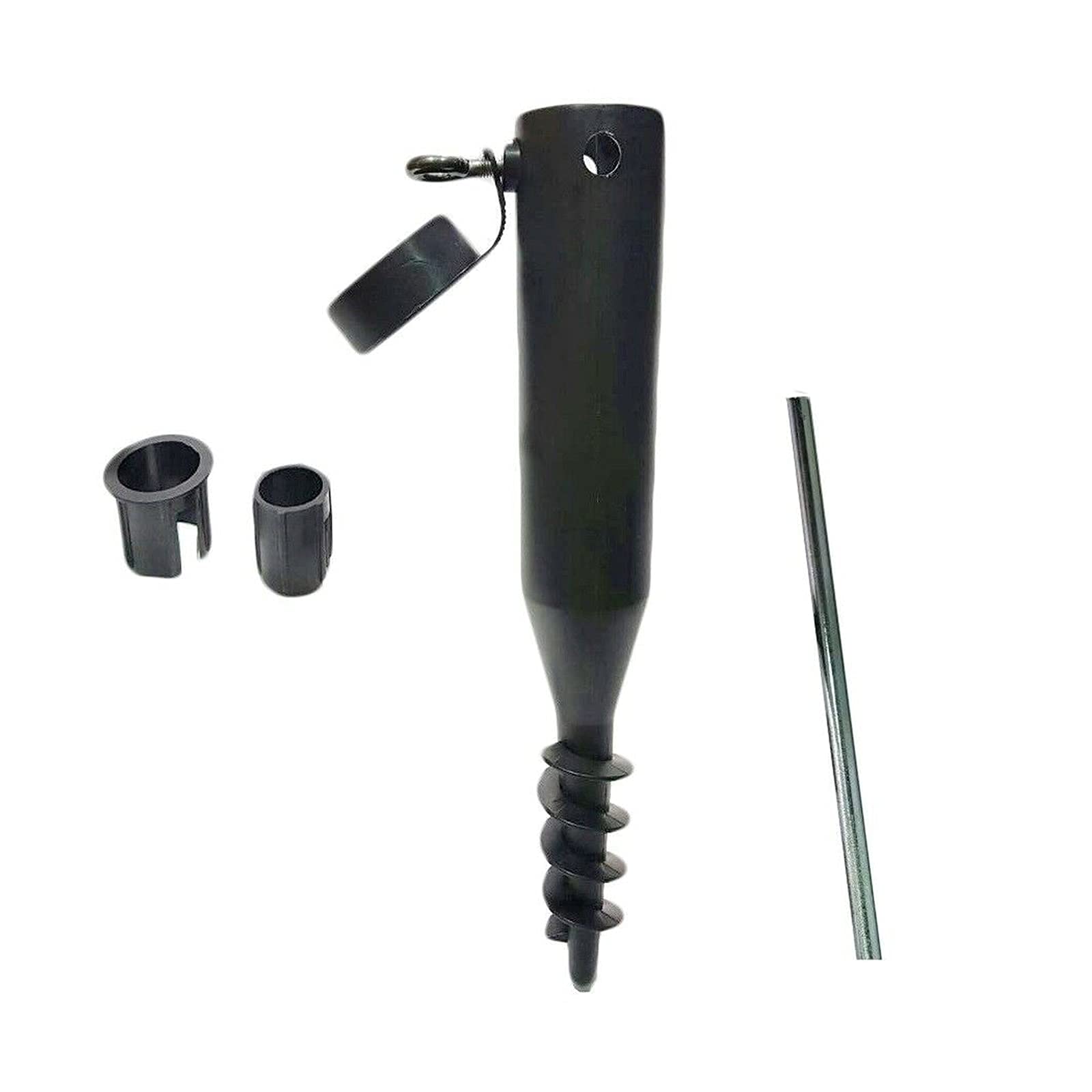 Buy FB FunkyBuys® Heavy Duty Plastic Black Screw with Steel Bar Ground ...
