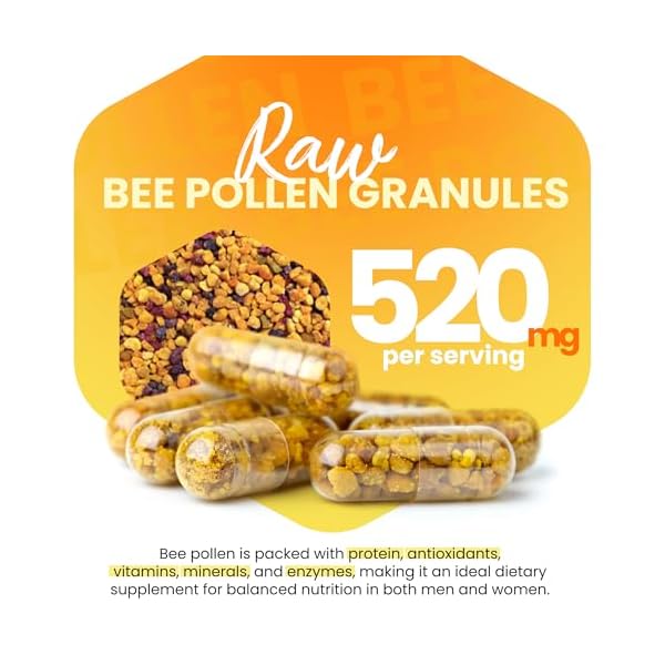 HONEYBEEZONE Bee pollen Supplement 100% Natural Raw Bee pollen in ...