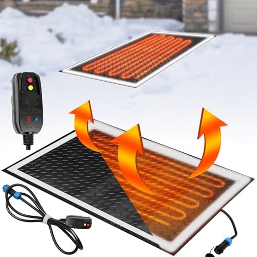 Amazon.com : Baquler 20 x 30 in Heated Snow Ice Melting Mats No Slip ...