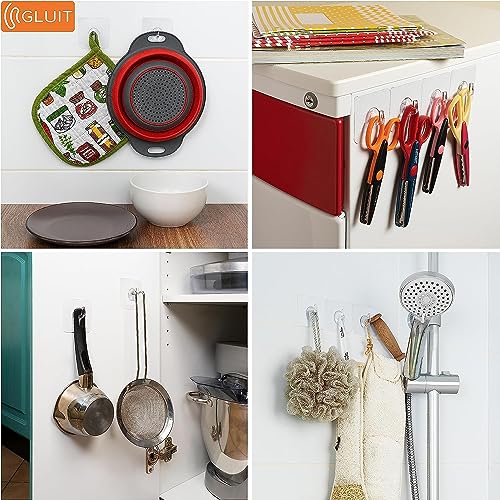 Snapklik.com : Adhesive Plastic Clear Hooks Transparent Hook For The ...