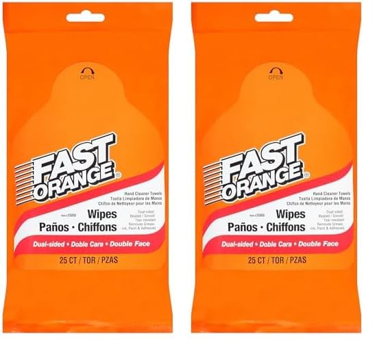Amazon.com: Fast Orange 25050 Hand Cleaner Wipes, Mechanic Wipes For ...