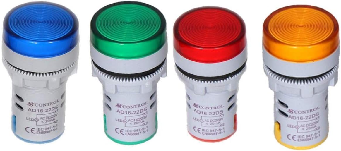 Buy CONTROL 230V 22Mm Plastic Corded Electric Led Panel Indicator Light ...