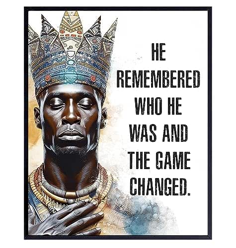 Amazon.com: Inspirational Wall Decor for Black Men - Motivational ...