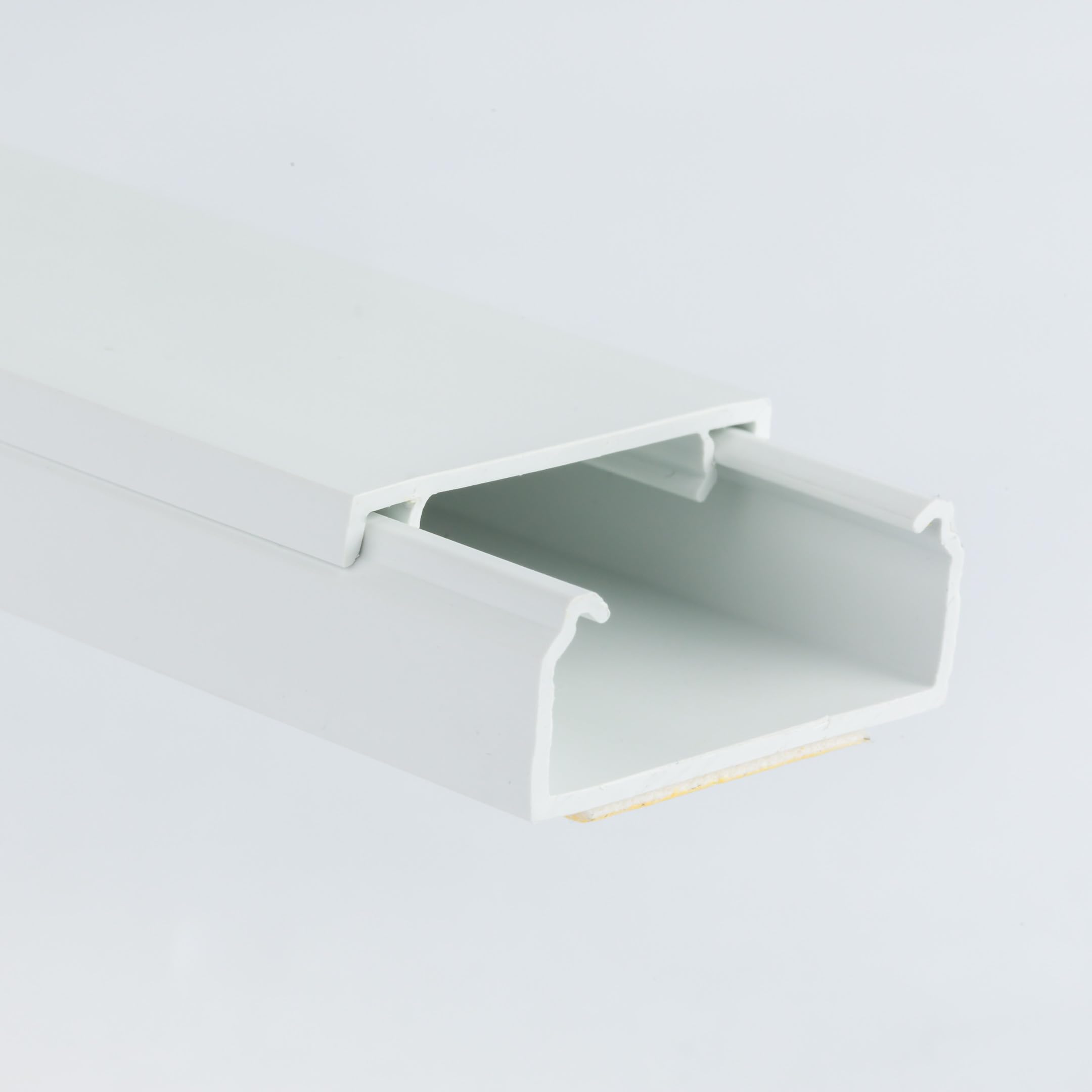 1M White Electrical Cable Hider Trunking Self Adhesive PVC Wire Conduit ...