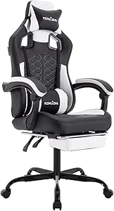 SUKIDA Gaming Chair, Ergonomic Gaming Chair with Footrest, Racing ...