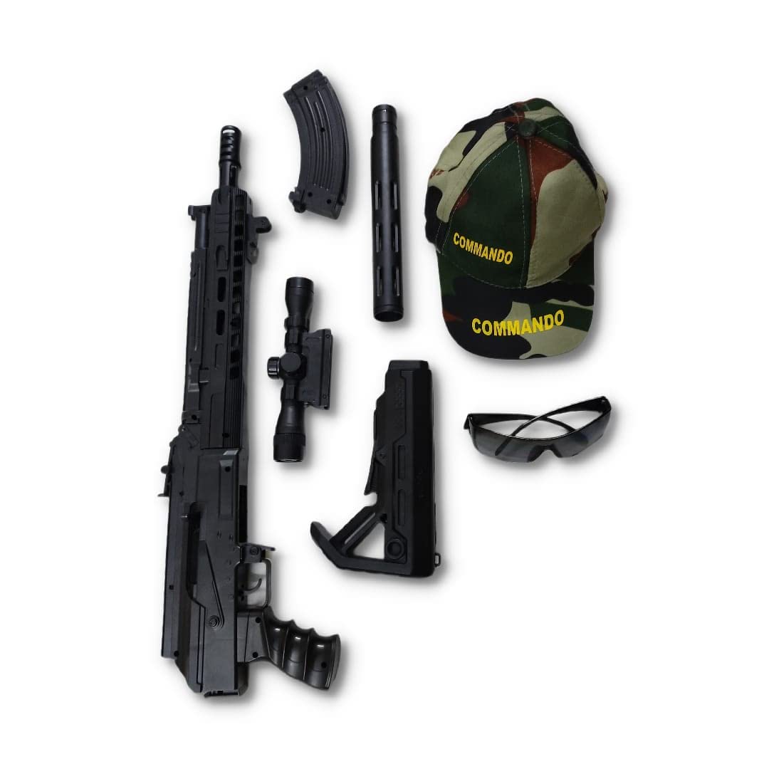 FLUBBLE BUBBLE 90cm 007 Long AK 47 Gun Toys with BB Bullets Cap Googles ...