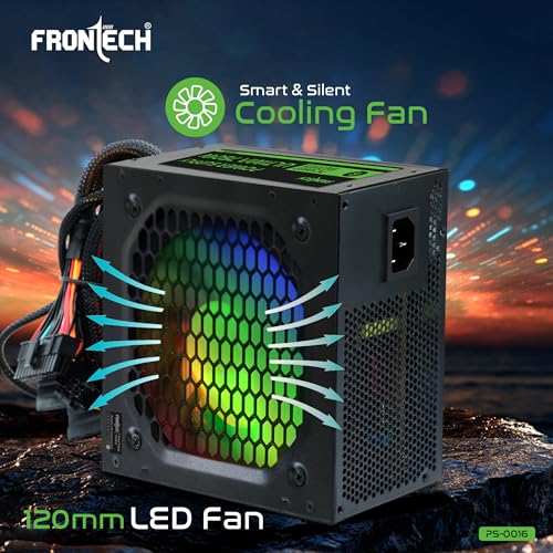 Frontech Ultima 750W Power Supply | ATX 12V SMPS | 120mm RGB Fan ...