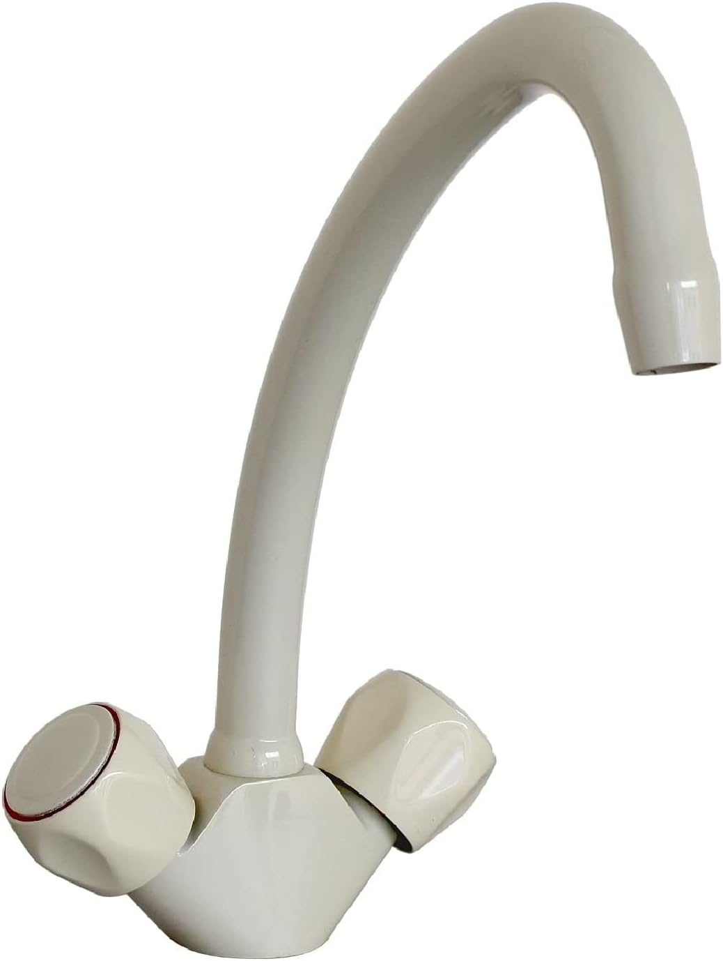 Deva Profile Beige Kitchen Mixer Tap Flow Hot & Cold Cream Dual Single ...