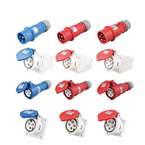SENRISE Blue Industrial Plug & Sockets - IP44 3Pin 16A Industrial Site ...