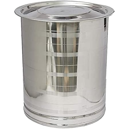 Vijay kumar Gallery Stainless Steel Atta/Water/Rice/Dal Drum/Pawali ...