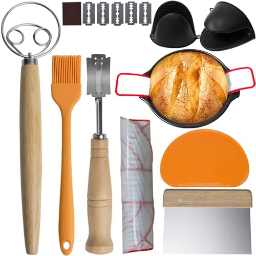 Amazon.com: HAIKYPO 8 PCS Danish Dough Whisk Kit,Bread Dough Whisk ...