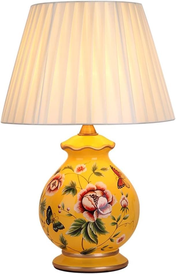 Vintage Lamp Oriental Yellow MARANG Table Lamp Black H3600719