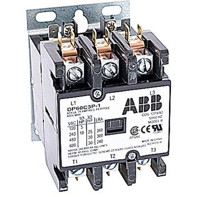 ABB Definite Purpose 3 Pole 60A 120V Coil Contactor, DP60C3P-1: Amazon ...