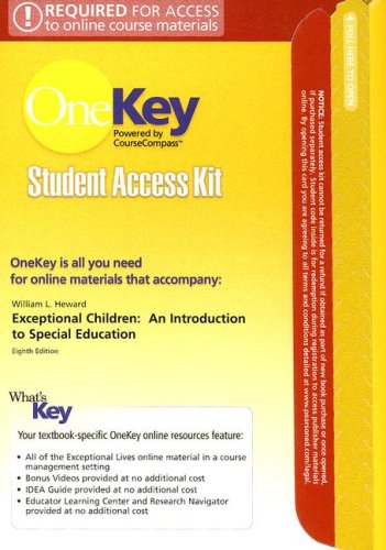 Buy OneKey CourseCompass, Student Access Kit, Exceptional Children Book ...