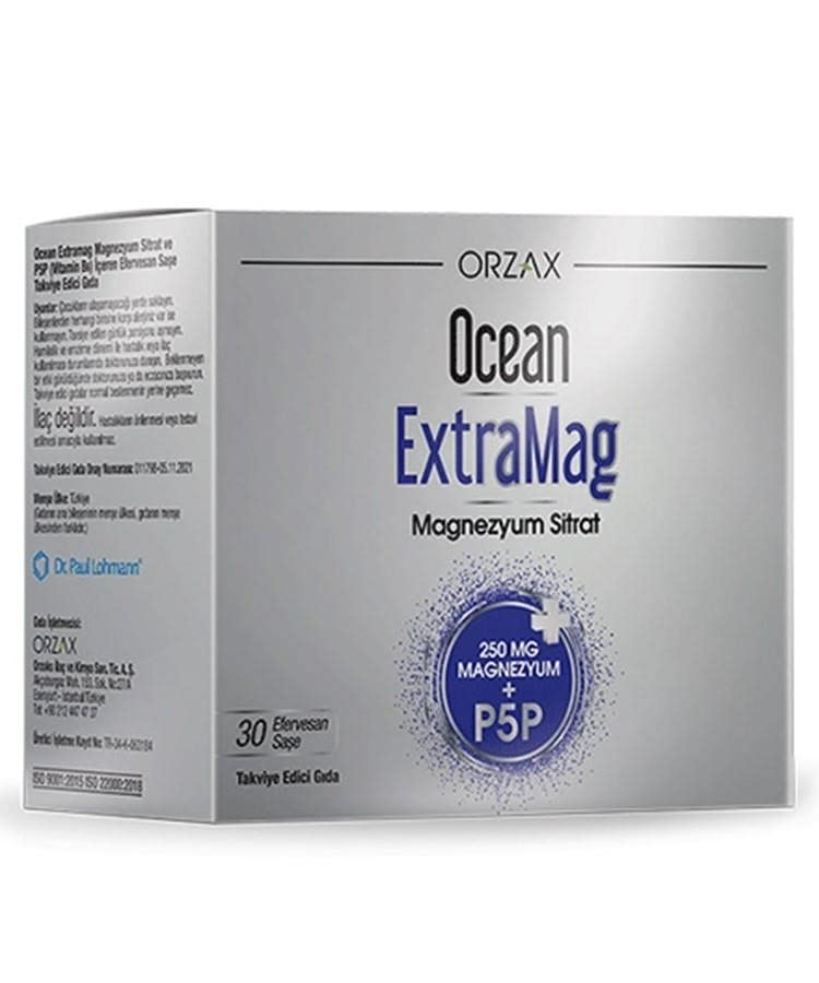 Orzax Ocean Extramag 250 Magnezyum Sitrat + P5P 30 Saşe : Amazon.com.tr: Sağlık ve Bakım
