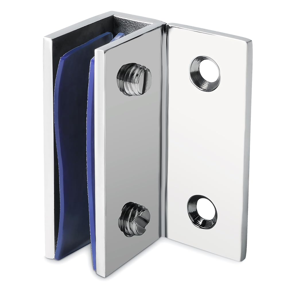 Amazon.com: Alise Glass Shelf Brackets Adjustable Shower Glass Clamps ...