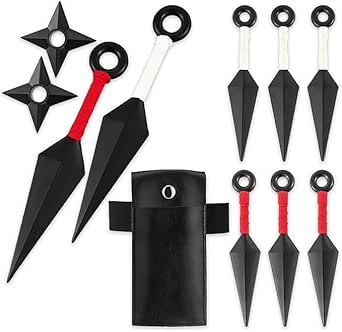Amazon.com: 11 PCS Anime Ninja Cosplay Kit, Ninja Kunai, Shuriken Ninja ...