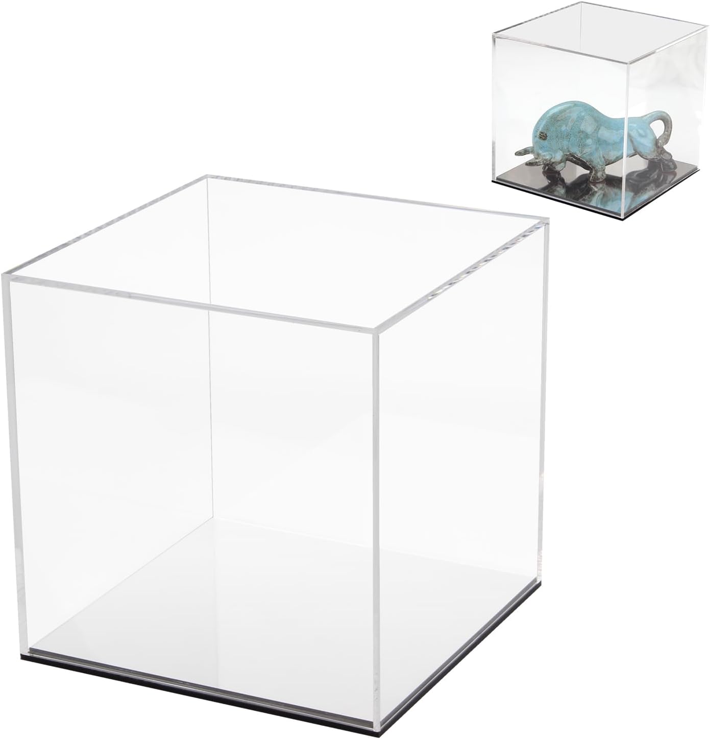 Amazon.com: Kcgani Fully Assembled Acrylic Silver Mirror Display Box ...
