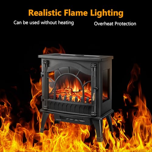 Xbeauty Indoor 23'' Freestanding Electric Fireplace Stove, Fireplace ...
