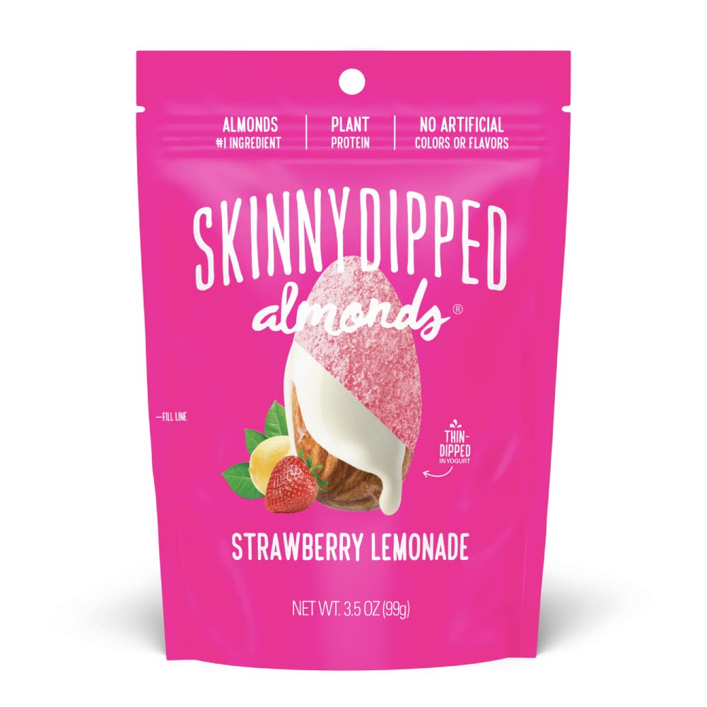 Amazon.com : SKINNYDIPPED Strawberry Lemonade Almonds, Limited Edition ...