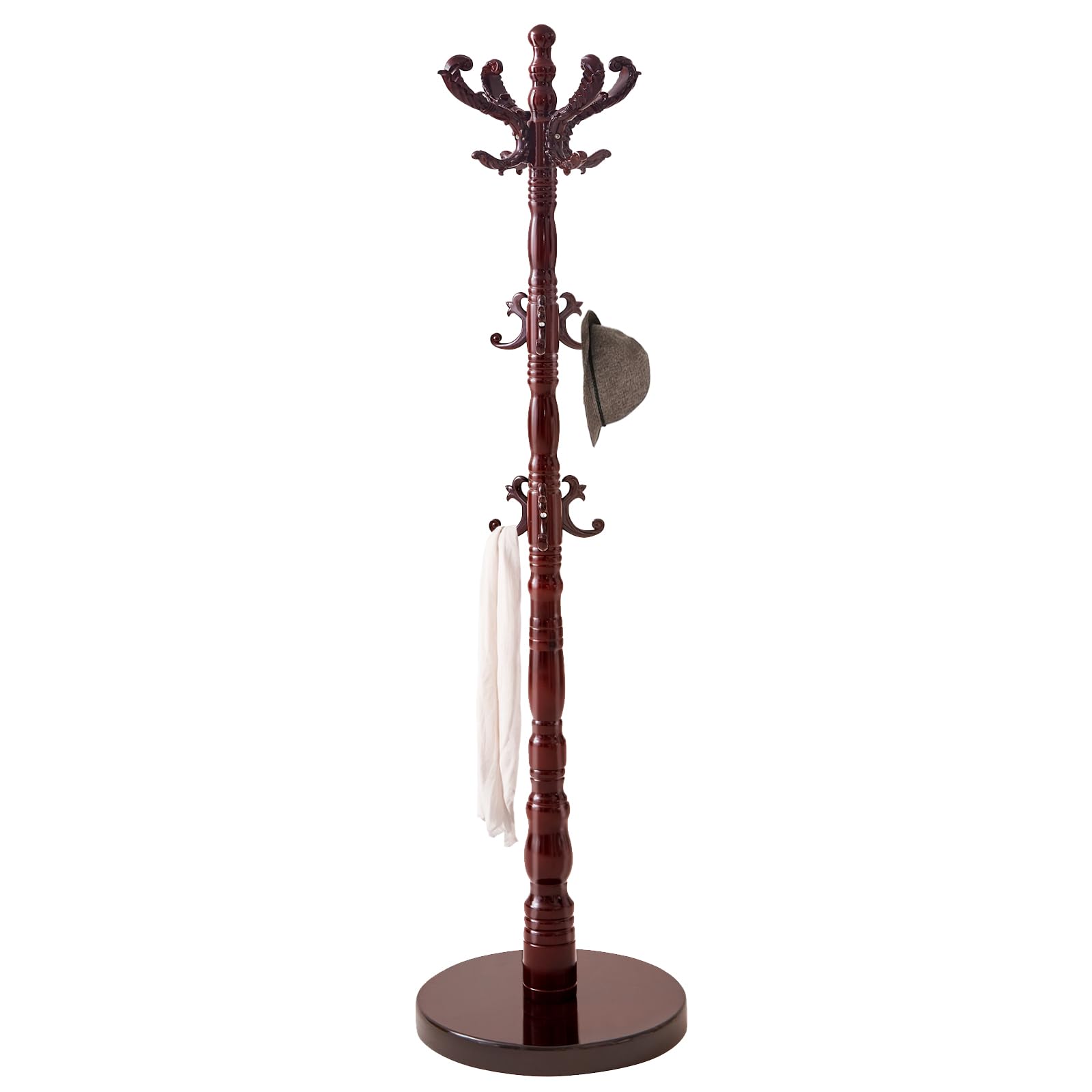 Amazon.com: ZOZOE Wooden Classic Coat Rack Stand, Solid Wood Coat Rack ...