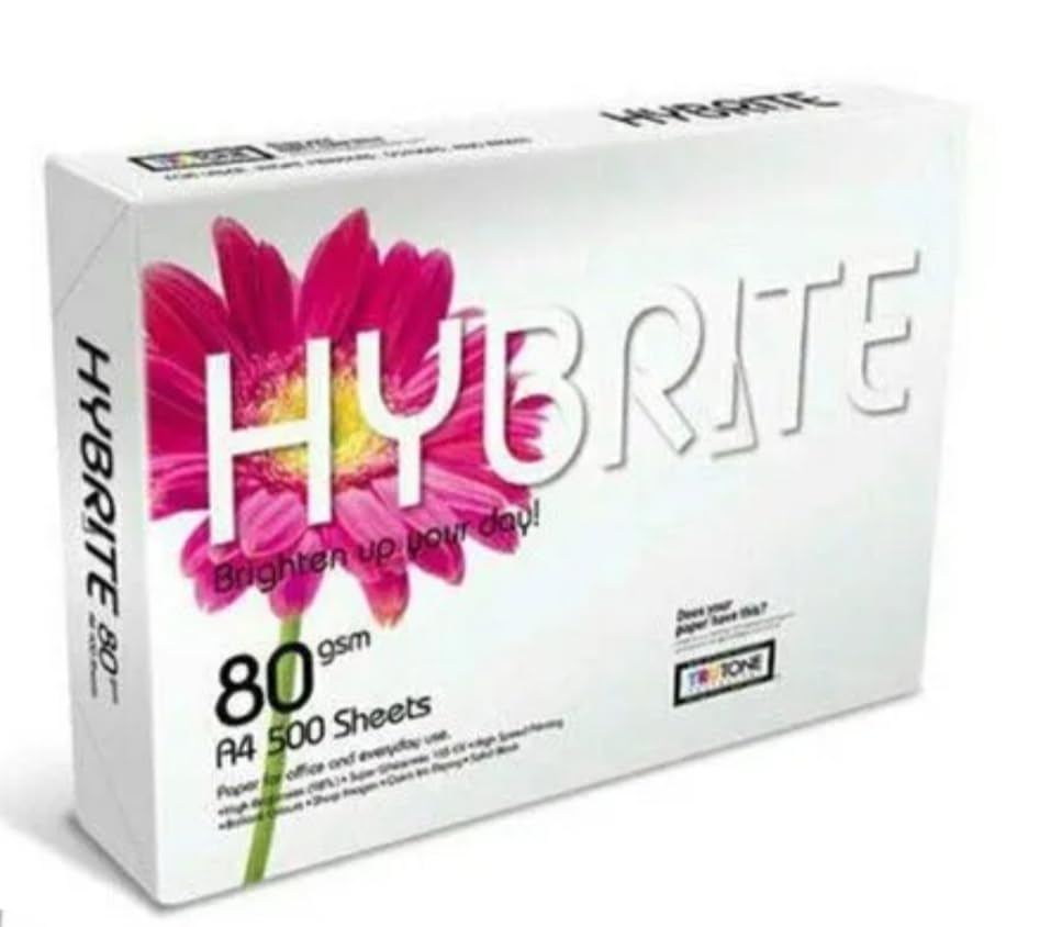 Hybrite A4 80 GSM Bright White Printing Paper, 500 Sheets : Amazon.in ...
