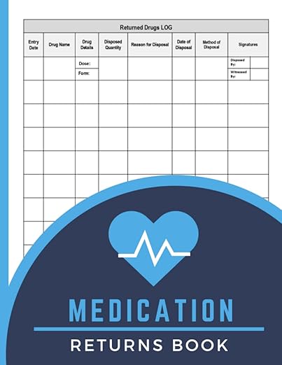 Medication Returns Book: Returned Drugs Log Book to Record Returned and ...