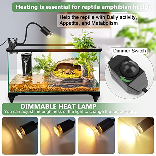 Tortoise Heat Lamp Reptile Heating Lamp E27 UVA/UVB Heat Spot Lamp 50 W ...