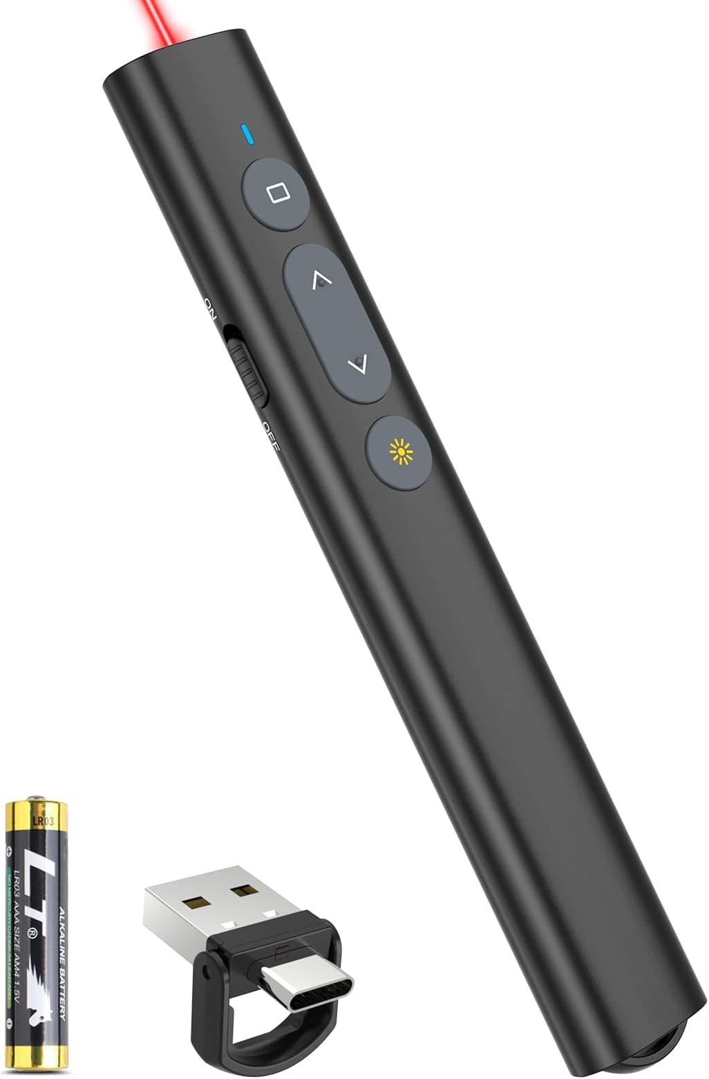 Amazon.com: Presentation Clicker for PowerPoint Presentations, Laser Pointer Wireless Presenter ...