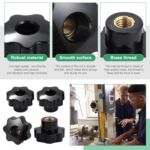 Snapklik.com : OCR 10Pcs 7 Star Through Hole Knob M10 Knurled Thread ...