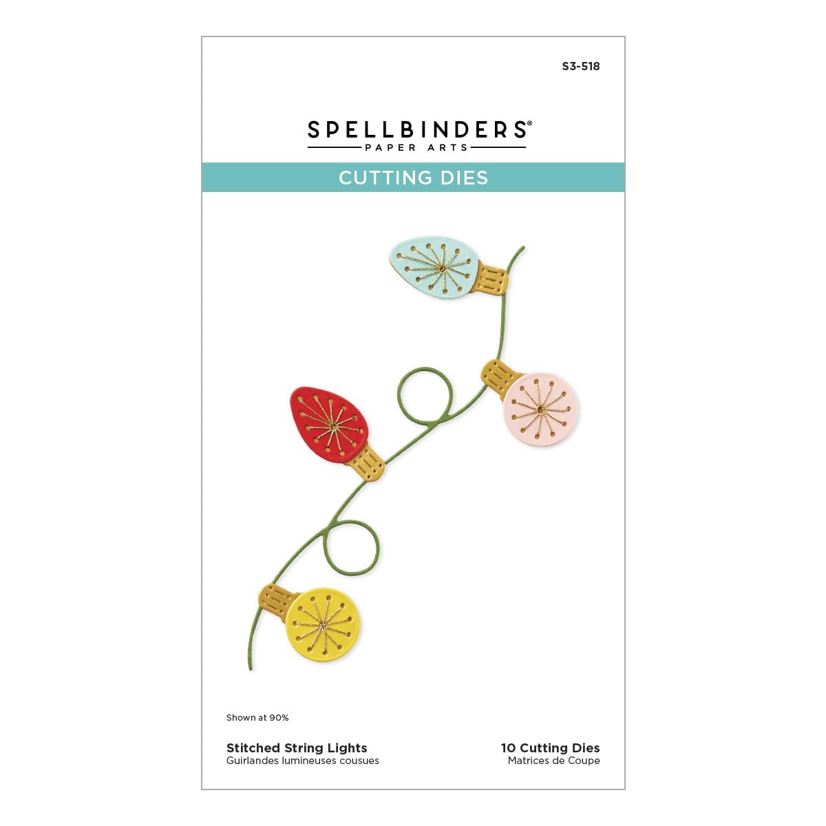 Amazon.com: Spellbinders Stitched String Lights Etched Dies