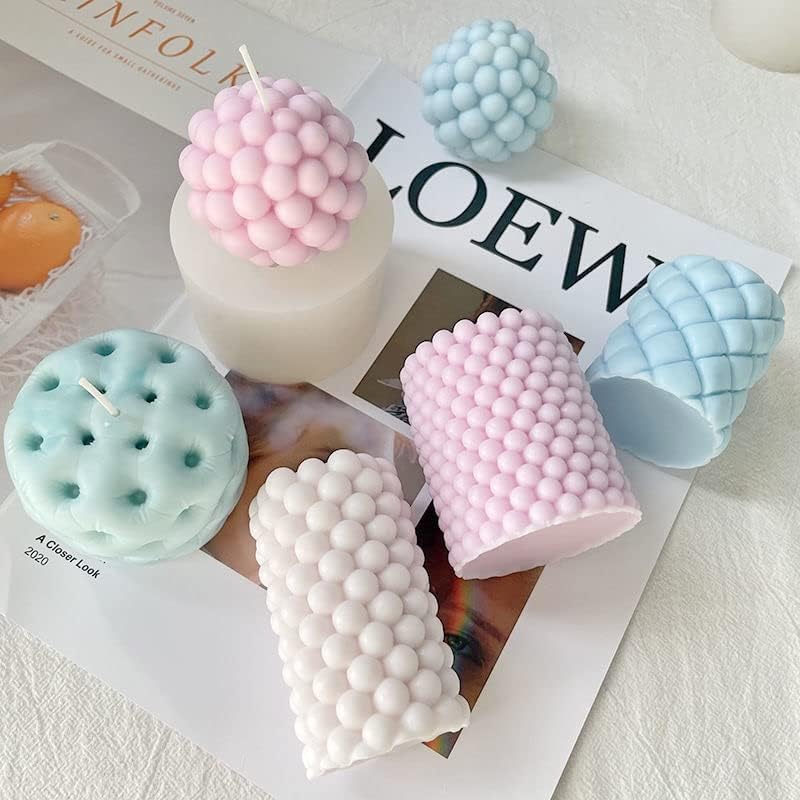 Vela con forma cilíndrica de 7 onzas, velas acanaladas estéticas ...